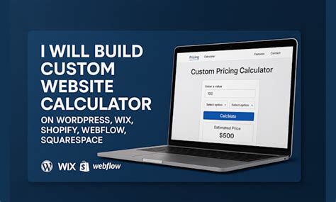 Build Custom Website Calculator On Wordpress Wix Shopify Webflow Squarespace Fix By Web