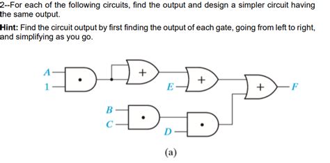 Solved 2 For Each Of The Following Circuits Find The