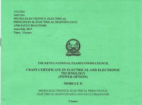 Microelectronics Electrical Principles 2 Electrical Maintenance And Fault