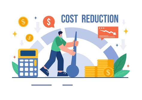 Cost Reduction Illustration Depicting Decrease Price Minimization Or