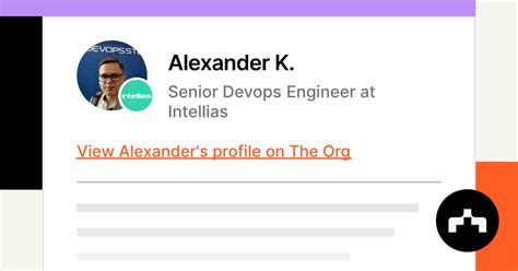 Alexander K Senior Devops Engineer At Intellias The Org