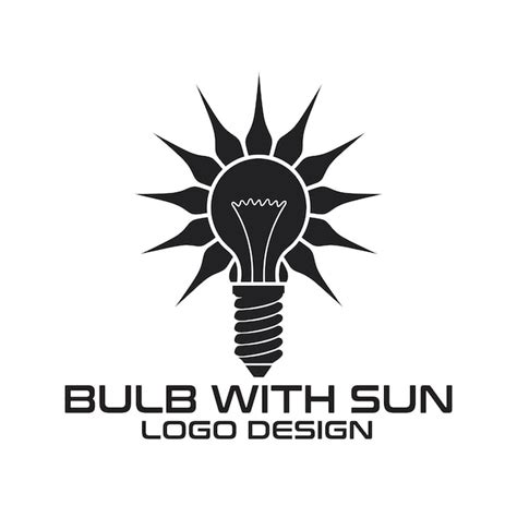 Premium Vector Bulb With Sun Vector Logo Design