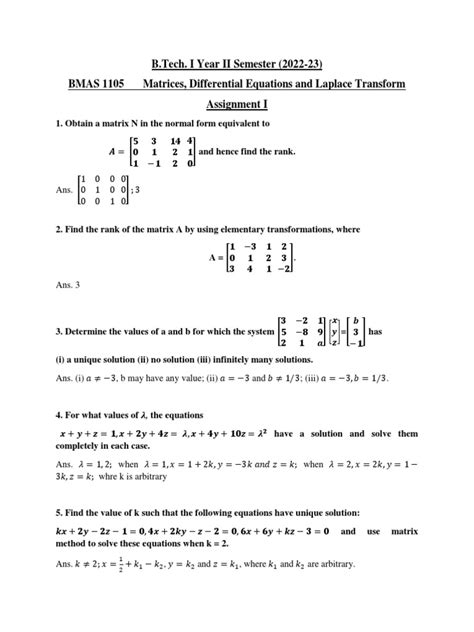 assignment module 1 pdf matrix mathematics mathematical physics