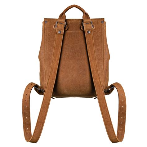 12 Tumbled Leather Drawstring Backpack