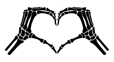 Skeleton Bone Hand Heart Shape Sign Illustrations 26418465 Vector Art
