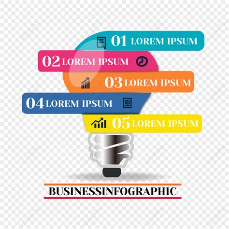 3d 독점 디지털 비즈니스 전구 Infographic 벡터 무료 다운로드회보혁신 Png 일러스트 무료 다운로드 Lovepik