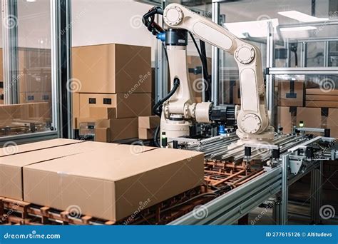 packaging and sorting robots in a factory packaging and sorting