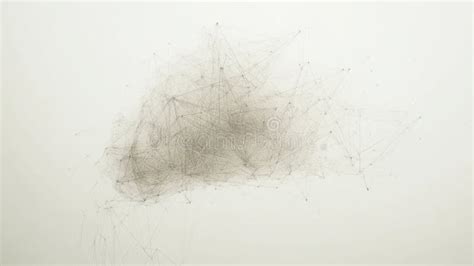 A Schematic Design Depicting A Data Cloud Made Of Thin Lines That Extend Outward Illustrating