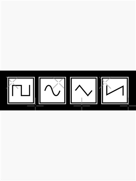 Synthesizer Waveform White Poster For Sale By Atomicmalibu Redbubble