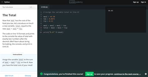An Interactive Coding Session In Codecademy The Instructions Are On Download Scientific