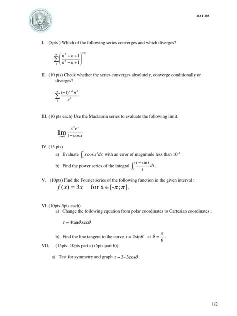 exam 2 calculus iii pdf