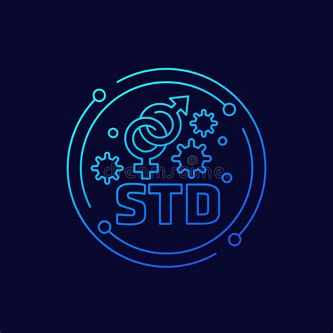 Std Sexual Transmitted Disease Icon Line Design Stock Vector Illustration Of Bacteria Thin