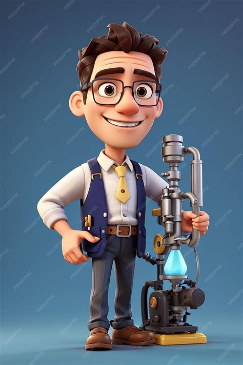 Premium Photo Inventor Cartoon Creative 3d Animation Illustration