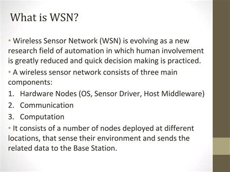 Wireless Sensor Network Ppt