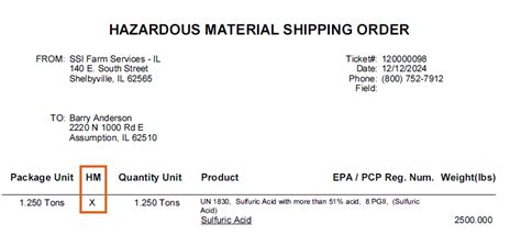 Hazmat Reportable Quantity Threshold Agvance Help Center