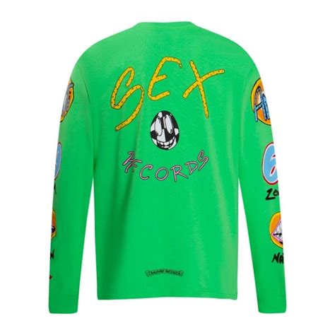 크롬하츠 Chrome Hearts Sex Records 그래피티 한정 긴팔 티셔츠 위핑