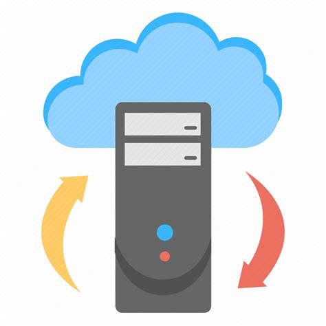 Backup System Concept Cloud Computing Cloud Data Backup Cloud Data Storage Cloud Server Icon