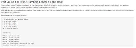 Solved Part 2 Prime Numbers Note There Are Four Parts To