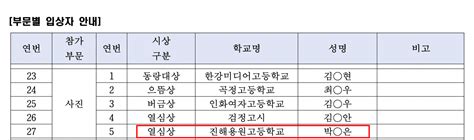 축 2023년 서울예술대학교 공모전동랑예술제 수상 와이트월사진학원 소개