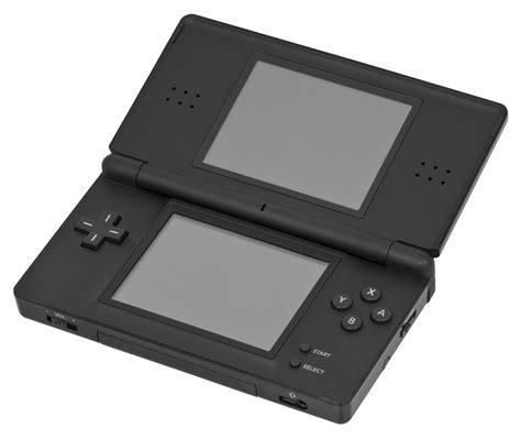 File Nintendo DS Lite Black Open Png