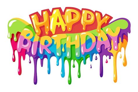 생일 축하 타이포그래피 배너 배경 디자인 프리미엄 Ai 생성 벡터