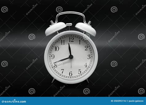 Old Vintage Alarm Clock On Dark Backgroundtime Flowing Conceptanalog