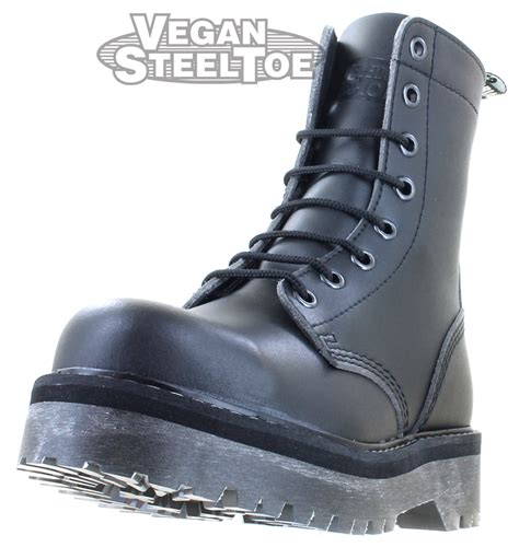 Vst 8 Eyelet Mega Zip Boot Black All Products