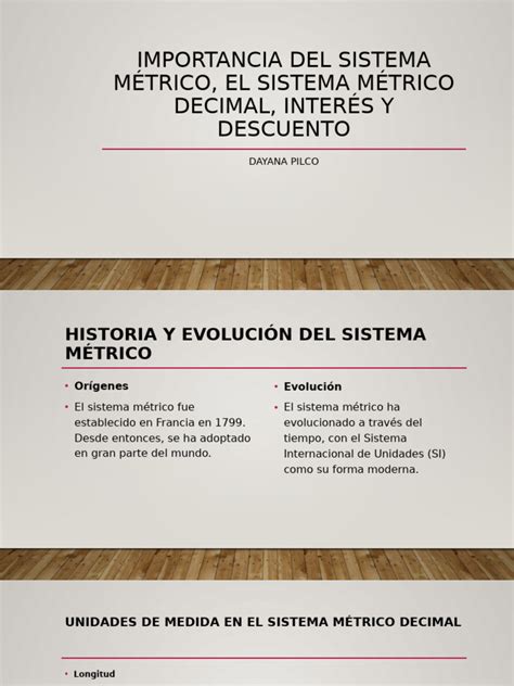 Importancia Del Sistema MÉtrico El Sistema MÉtrico Pdf Sistema