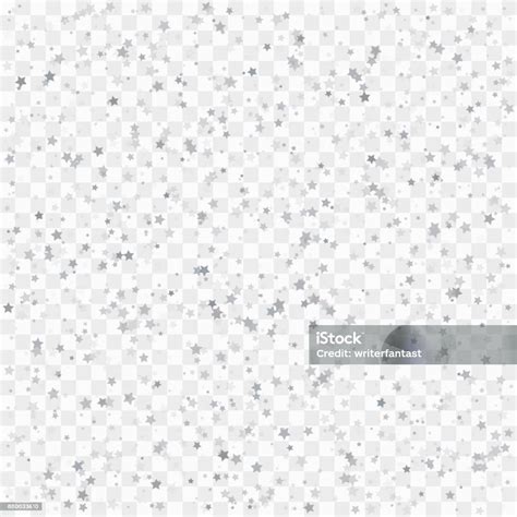 실버 반짝이 별 투명 한 배경에 하늘에서 떨어지는 추상적인 배경입니다 배너에 대 한 반짝이 패턴입니다 벡터 일러스트입니다 금속의에 대한 스톡 벡터 아트 및 기타 이미지