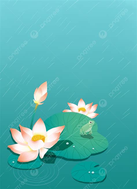 간단한 녹색 여름 연꽃 배경 화면 및 일러스트 무료 다운로드 Pngtree