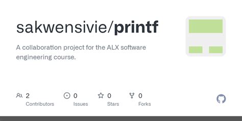 github sakwensivie printf a collaboration project for the alx