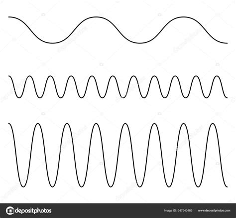 Wavy Waving Wave Lines Shape Set Curvy Billowy Undulate Lines Stock Vector By Vectorguy