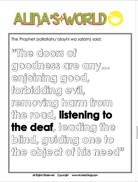 Alinas World I Printable Tiny Teachings