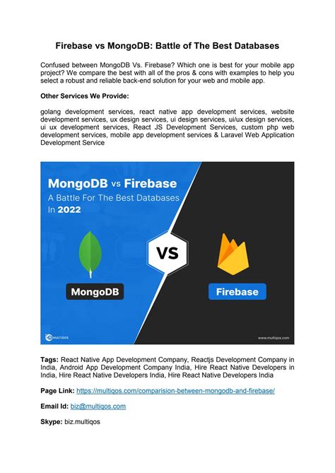 Firebase Vs Mongodb Which One Is The Best Database In 2022 By