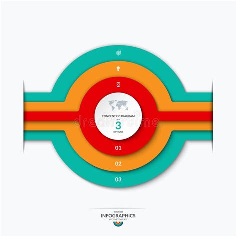 Concentric Infographics Step By Step In A Series Of Circle Element Of Chart Graph Diagram