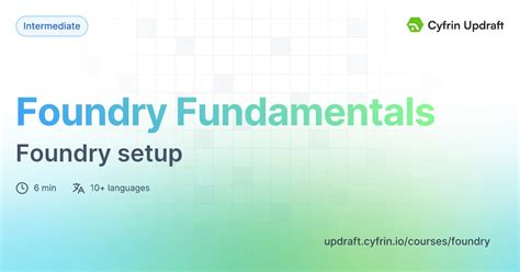 Foundry Fundamentals Foundry Setup