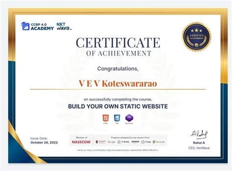 e v koteswararao vemulakonda on linkedin ccbp nxtwave frontend