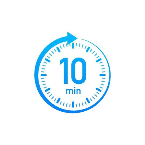 The 10 Minutes Stopwatch Vector Icon Stopwatch Icon In Flat Style
