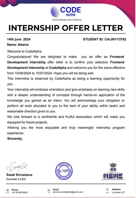 Aleena A On Linkedin Codealpha Webdevelopment