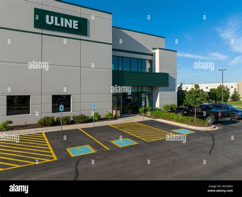 A Beautiful Shot Of The Uline Warehouse In Kenosha Wisconsin Stock