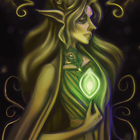 Stoic Female Guardian Fairy Light Painting · Creative Fabrica