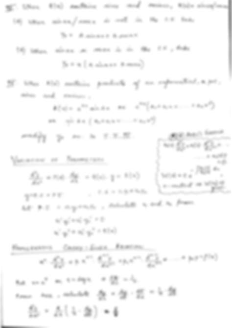 Solution Differential Equations Formula Sheet Studypool