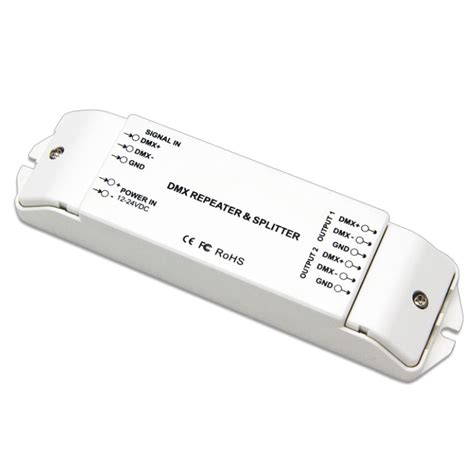 DC12V 24V One Input Channel And Two Output Channels DMX512 Signal Amplifier Magic LEDPro