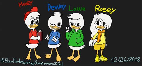Tlb Huey Dewey Louie And Rosey By Elzathehedgehog On Deviantart