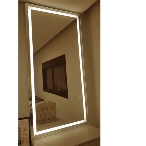 Espelho Com Luz De Led 90x50 Tocu Screen Branco Quente Shopee Brasil