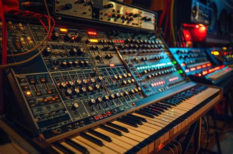 Synthesizer With Many Buttons And Controllers Is Ready For Creating