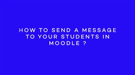 POD How To Send A Message To Your Students In