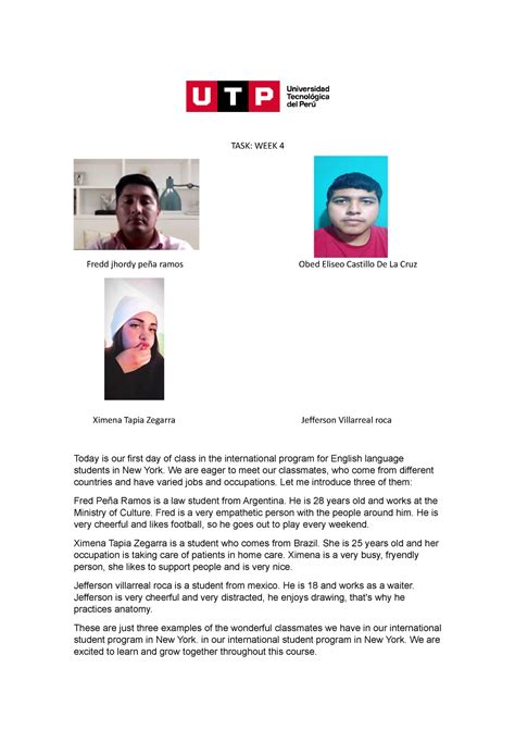 Task Week 4 Task Week 4 Task Week 4 Fredd Jhordy Peña Ramos Obed