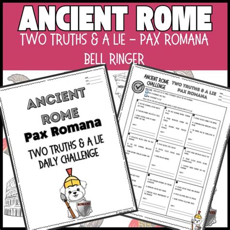 Ancient Rome Pax Romana Bell Ringer Activity Two Truths And A Lie