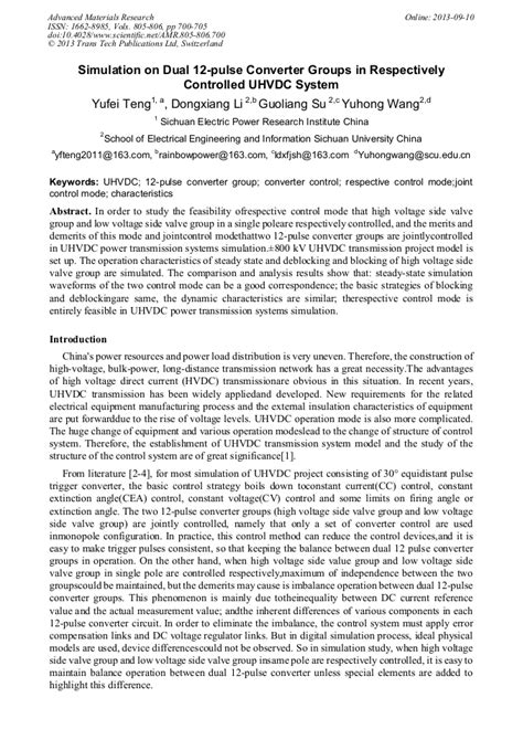 Simulation On Dual 12 Pulse Converter Groups In Respectively Controlled